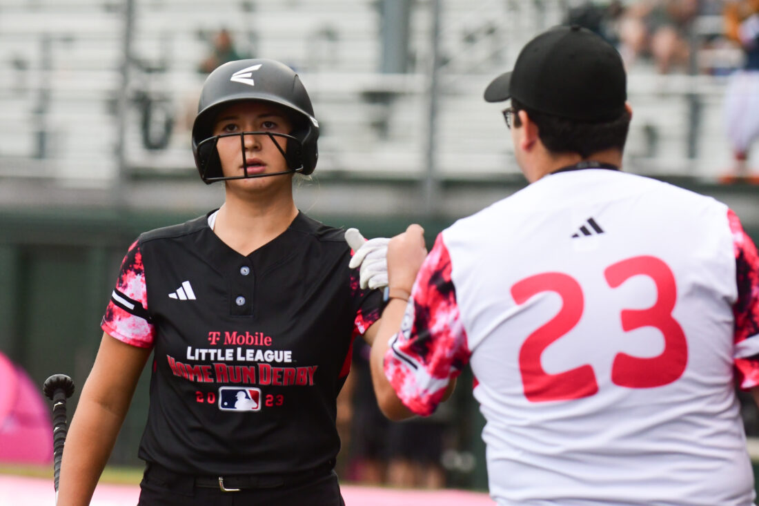 Clinton’s Reagan Weaver competes at the Little League Home Run Derby ...